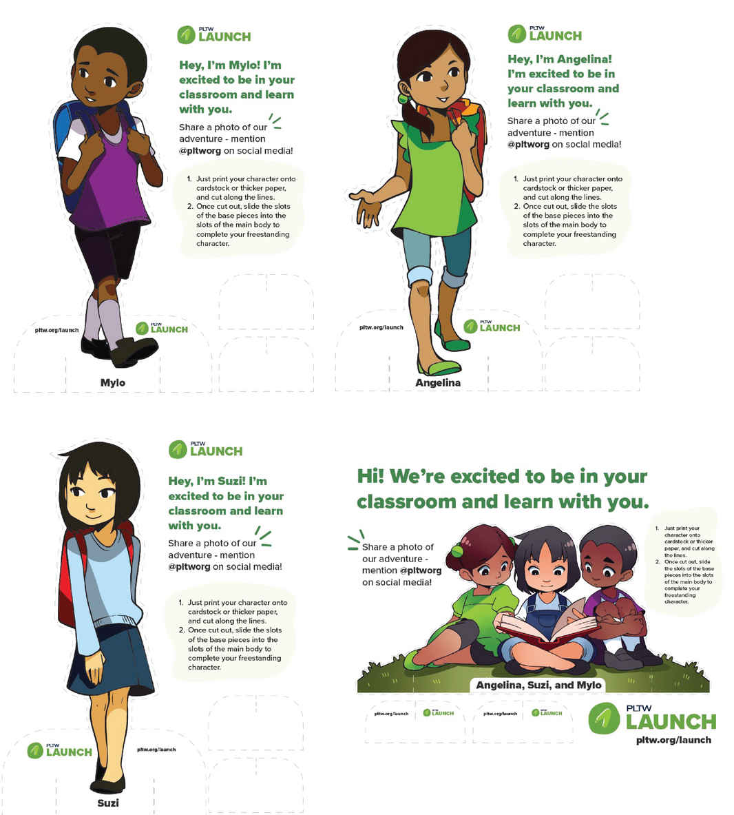 pltw table top cutout launch characters download only